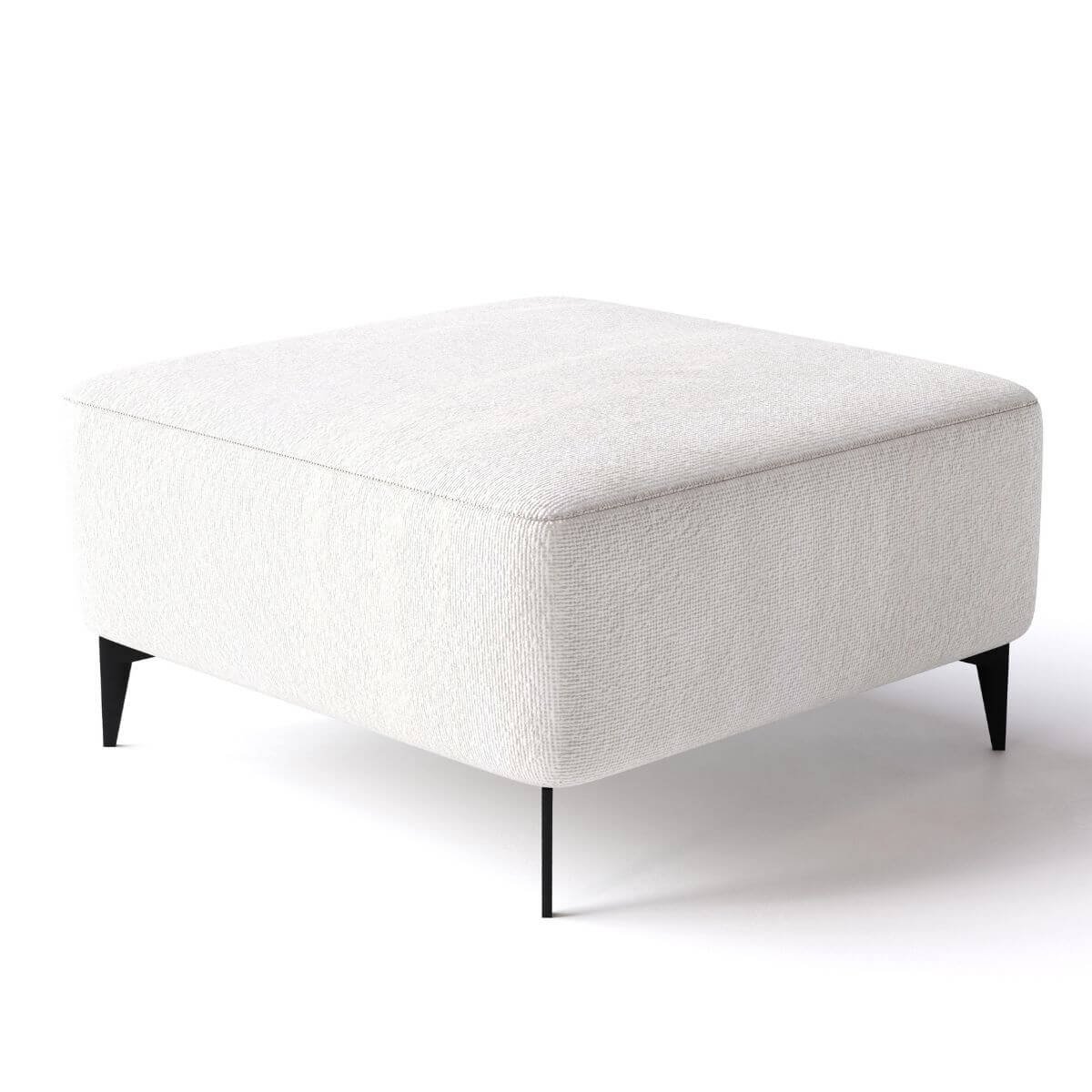 Sofá Dream Box Puff Box 1,00m em Boucle Alaska Natural e Corino Durango ...