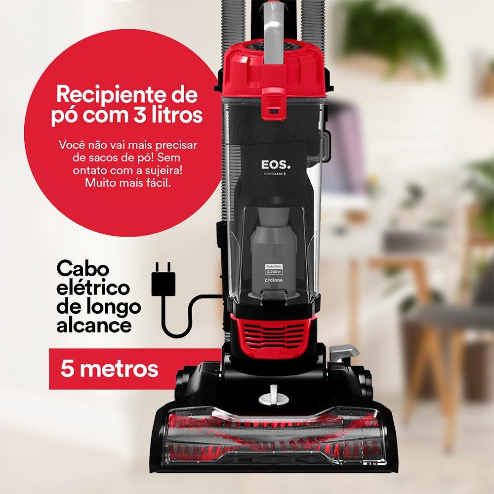 Aspirador de Pó Vertical Eos 2 em 1 Multi Ciclone 2200w Eai3000v 110v ...