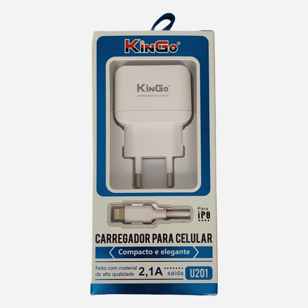 Kit Carregador 2,1a com Cabo I8 U201 | MadeiraMadeira