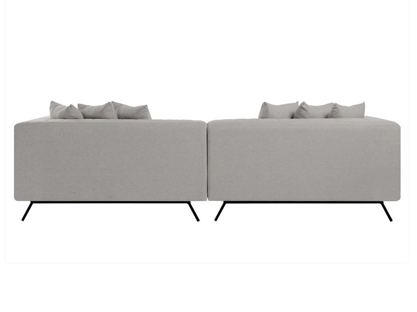 Sofá Espanha 270 cm - Linho Cinza Renorma | MadeiraMadeira