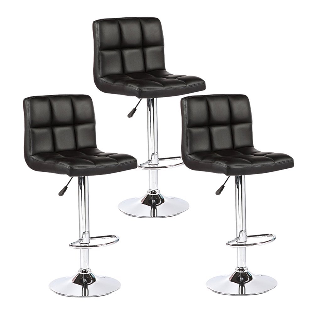 Kit 3 Banqueta Giratória Confort Gomo Bar E Cozinha Preto | MadeiraMadeira