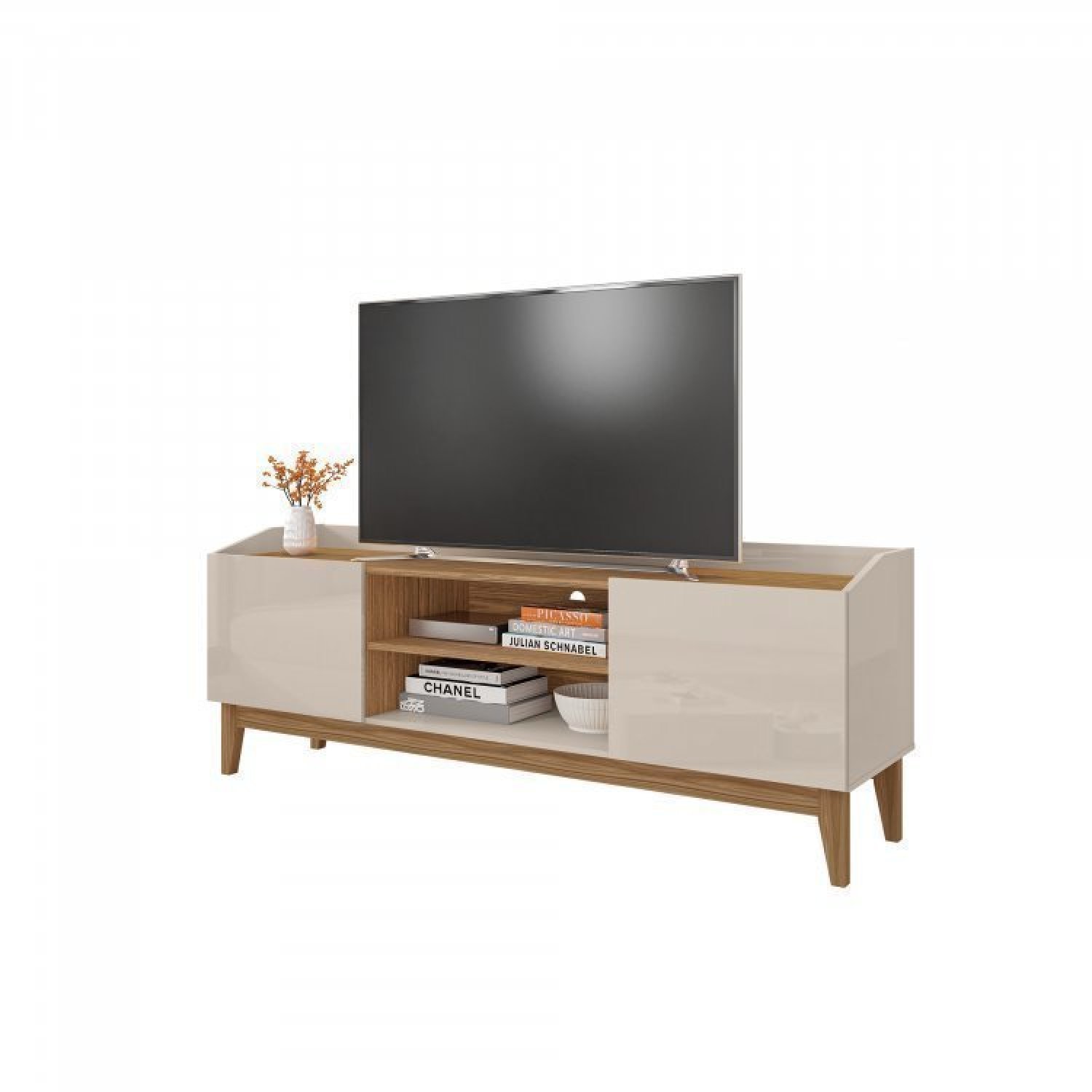 Rack com Painel para TV até 60 Polegadas Retrô Ravena Esmeralda Casa D ...