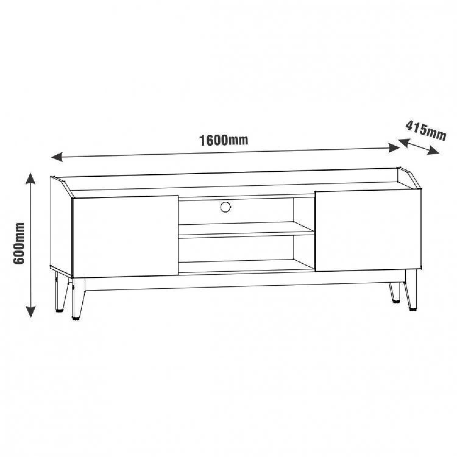 Rack com Painel para TV até 60 Polegadas Retrô Ravena Esmeralda Casa D ...