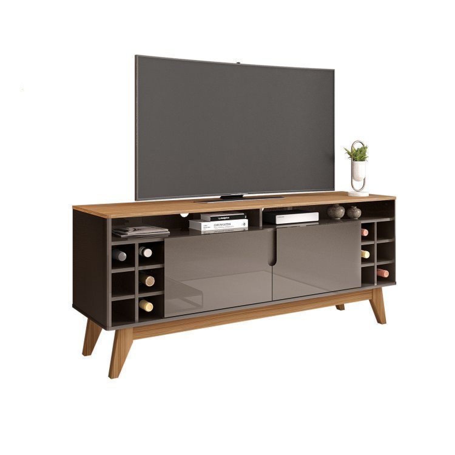 Rack com Painel para TV até 60 Polegadas Retrô com Adega Wine Safira ...