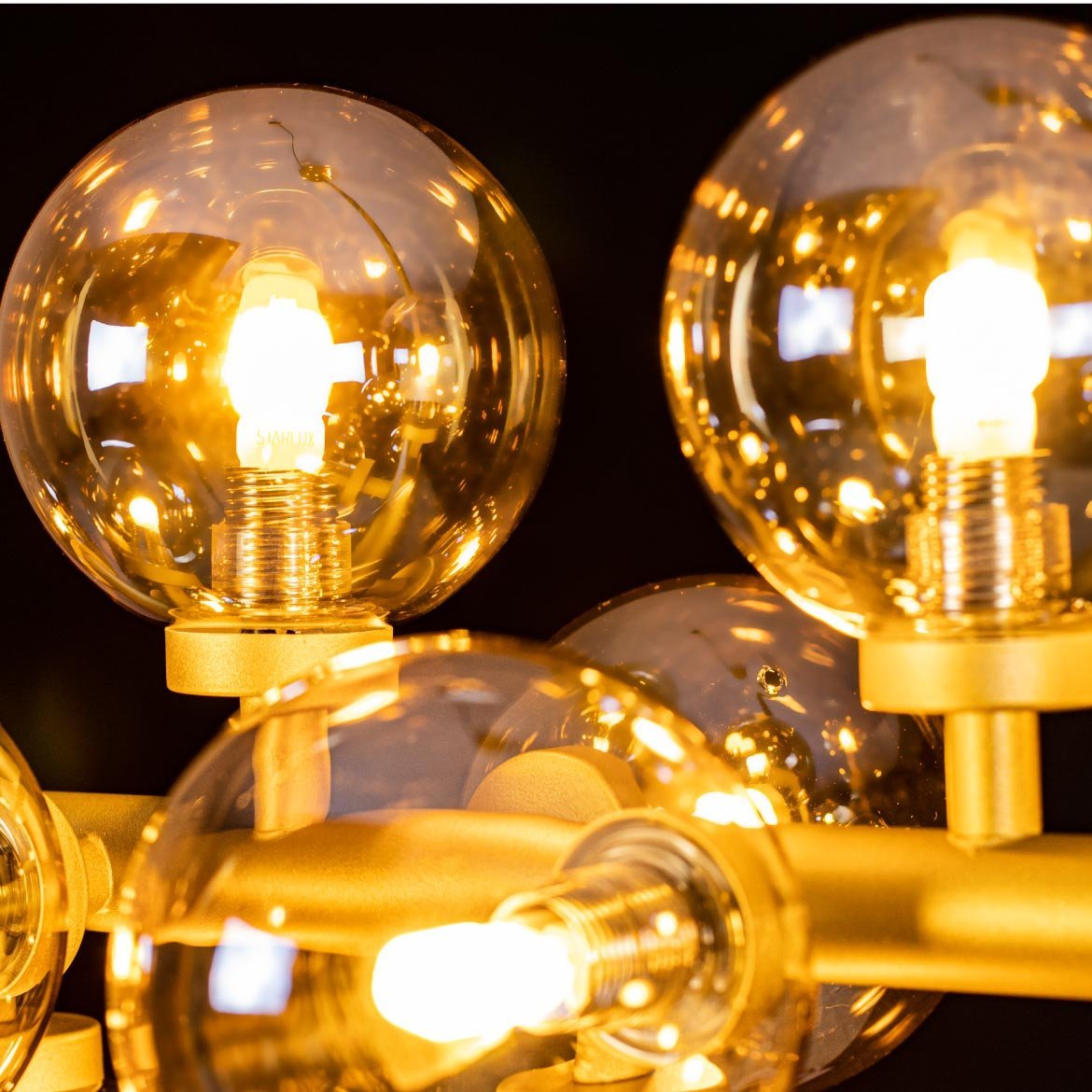 Pendente Grape 16 Globo Vidro + 16X G9 BF ZR036 Starlux ST1758 ...