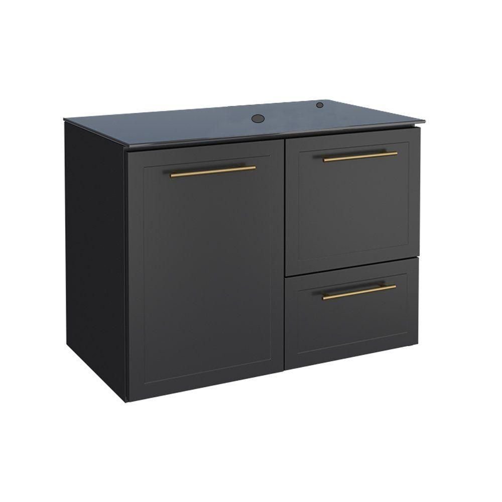 Gabinete para Banheiro em Aço Jambo Cozimax Preto - 80 | MadeiraMadeira