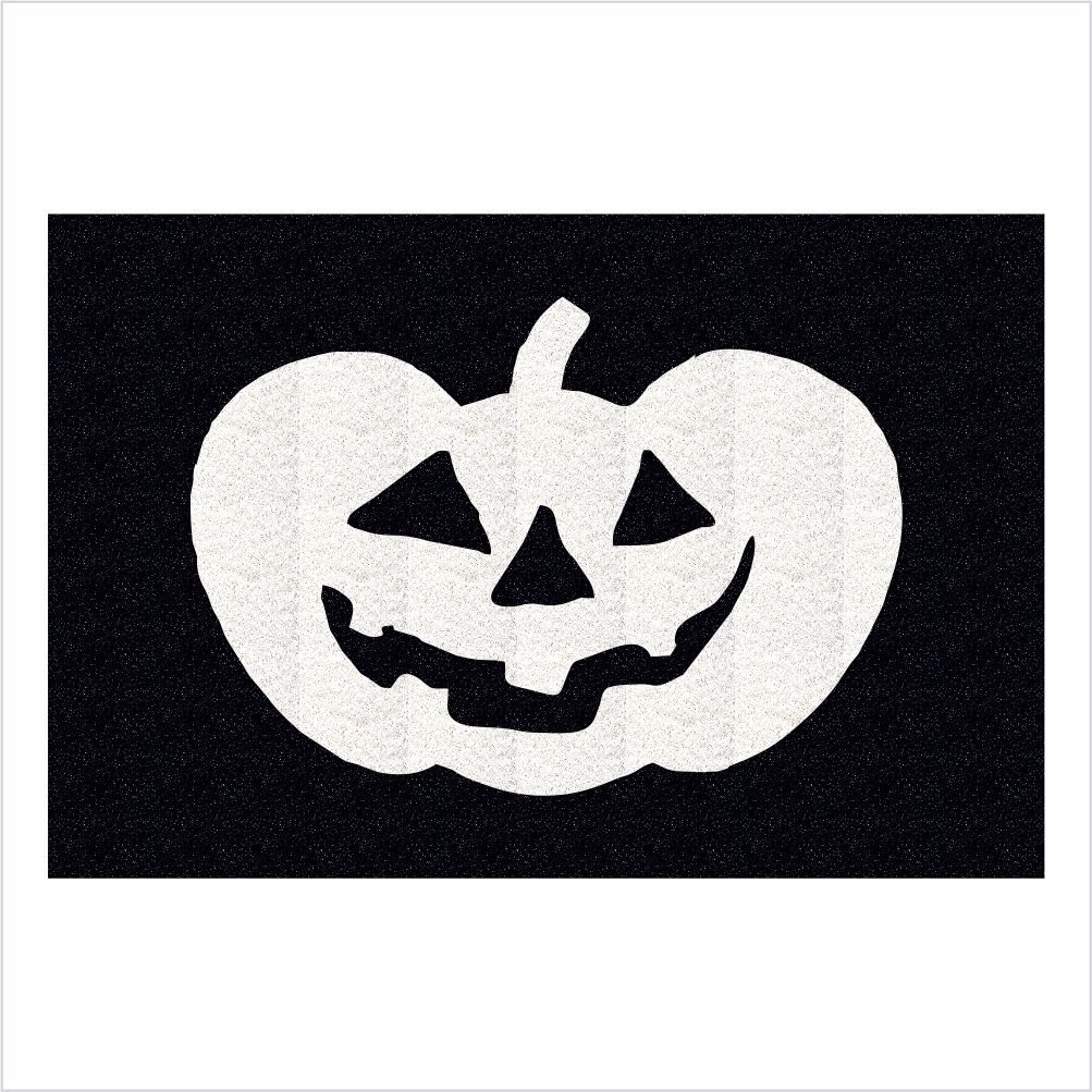 TAPETE ABÓBORA HALLOWEEN - COR PRETO | MadeiraMadeira