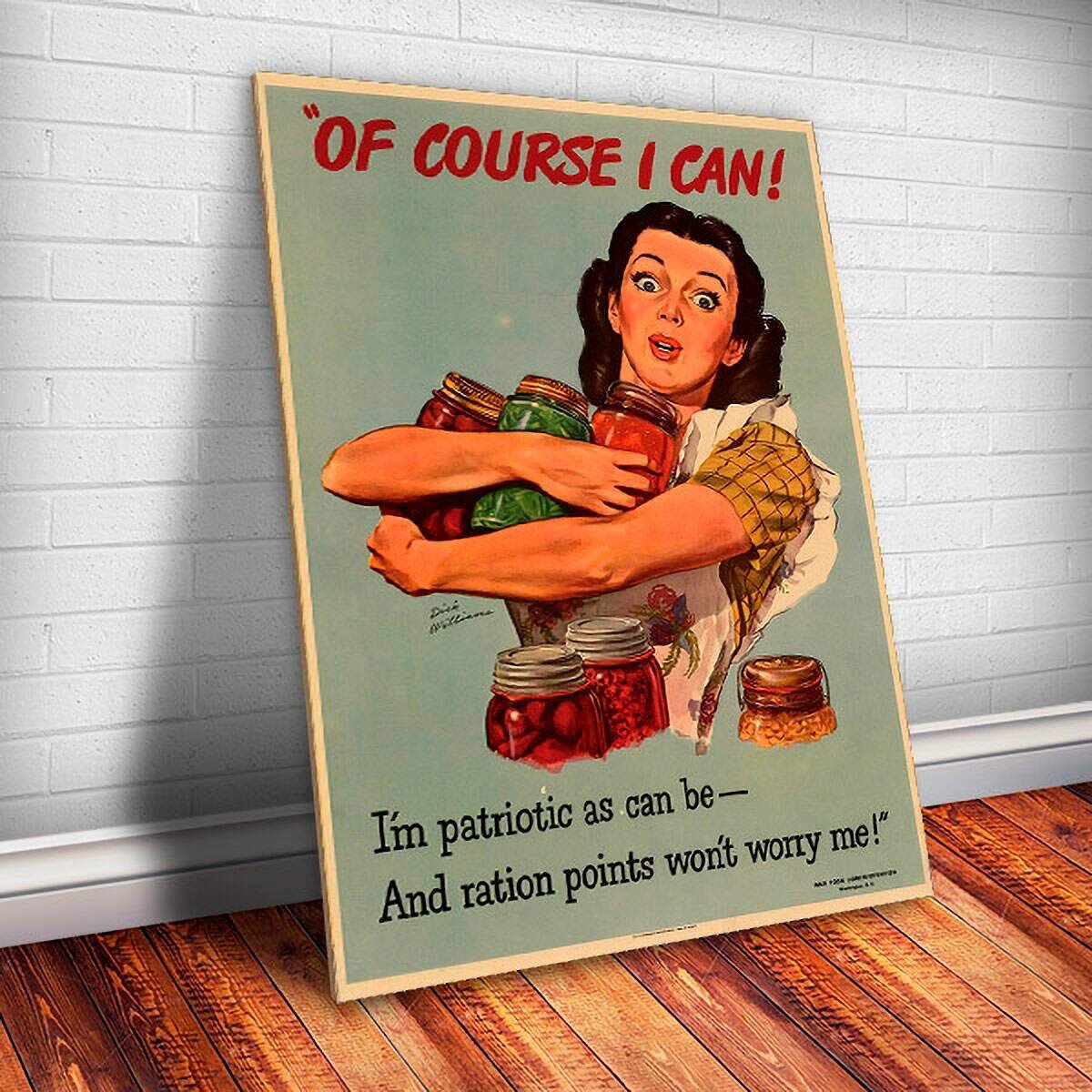 Placa Decorativa Of Course I Can-30X45CM | MadeiraMadeira