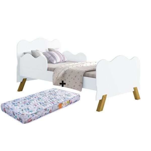 Cama Infantil Angel + Colchão Juvenil Moderna | MadeiraMadeira