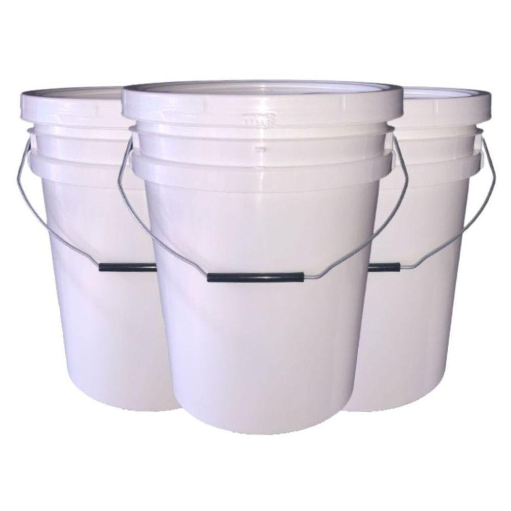 Balde Alça Plastica Industrial 20 Litros 03 Peças | MadeiraMadeira