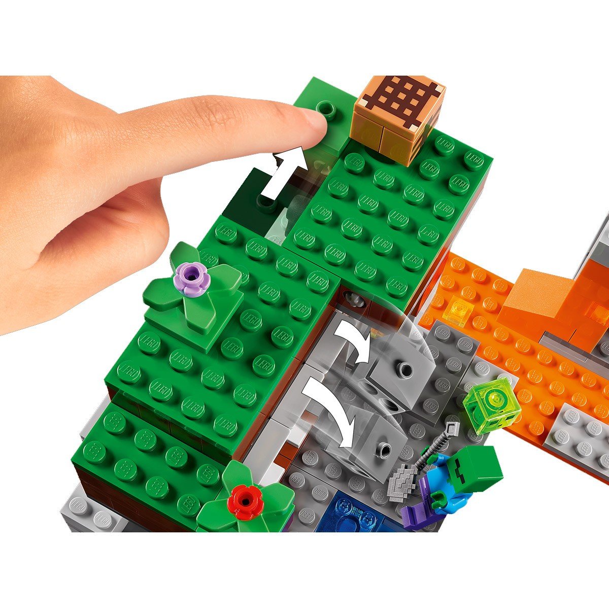 Brinquedo LEGO Minecraft A Mina Abandonada +7 Anos 248 Peças Blocos de ...