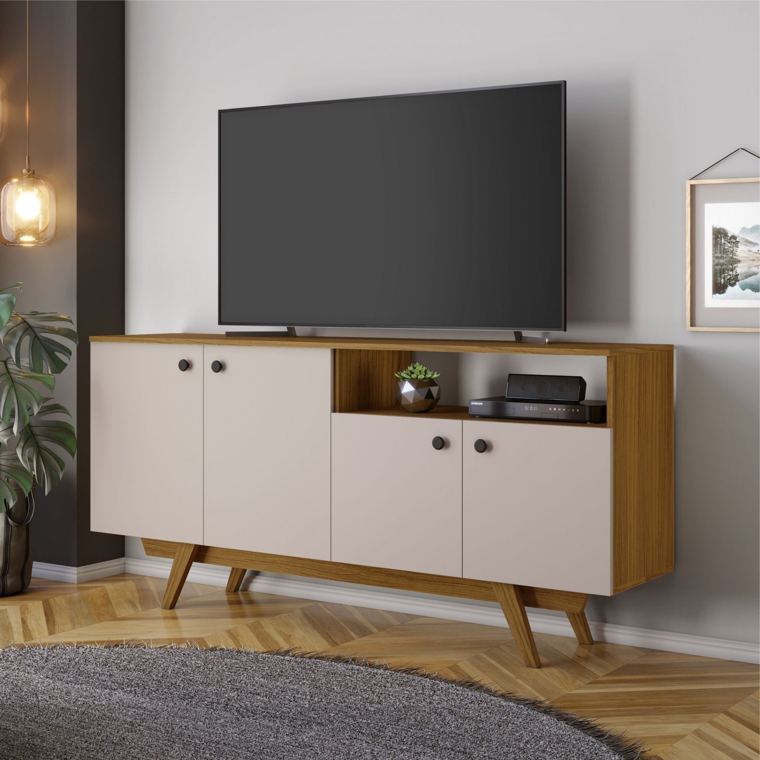 Rack Retrô Conquista JCM Móveis | MadeiraMadeira