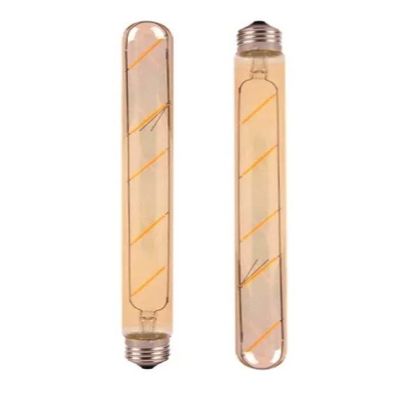2 Lâmpada de Filamento Led T30 4w Ambar 2200k Bivolt Retrô | MadeiraMadeira