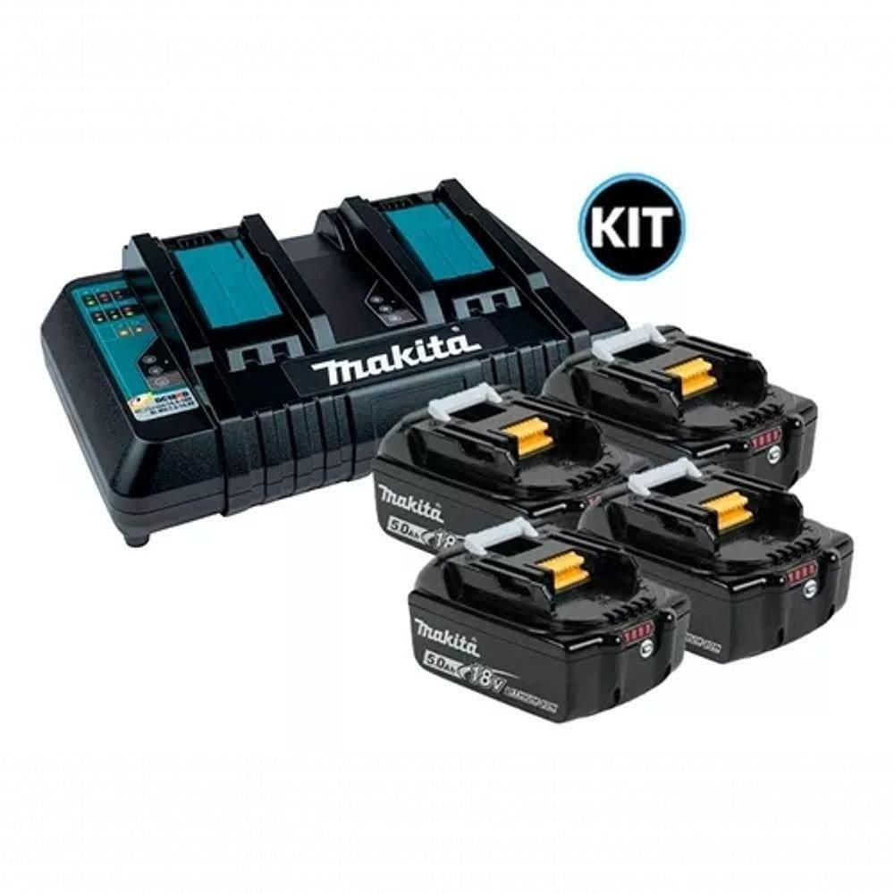 Kit Carregador Dc18rd 220v com 4 Baterias Bl1850b Makita | MadeiraMadeira