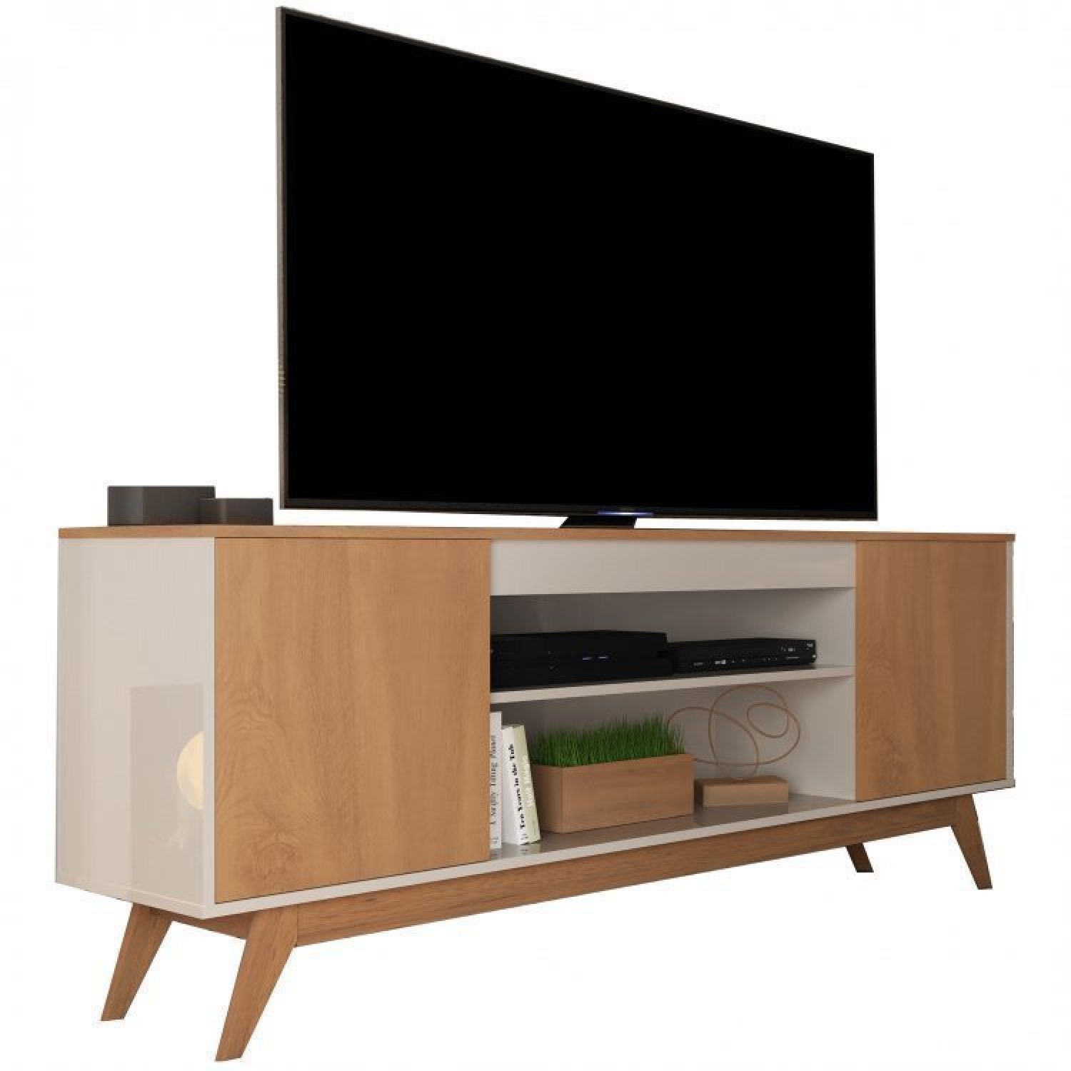Conjunto Rack Malibu e Painel Vivare para TV até 60 polegadas Móveis Germai Móveis Germai ...