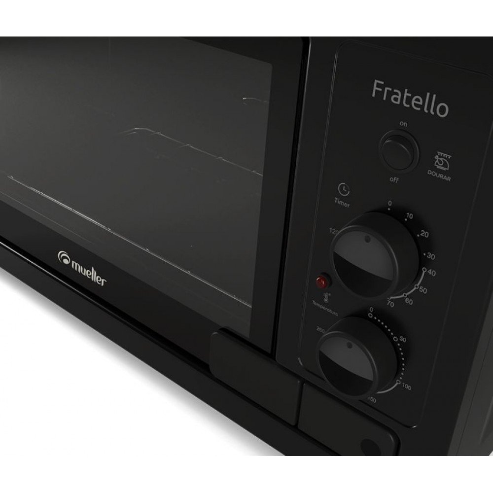 Forno Elétrico Mueller Fratello Preto Fosco - Muller | MadeiraMadeira