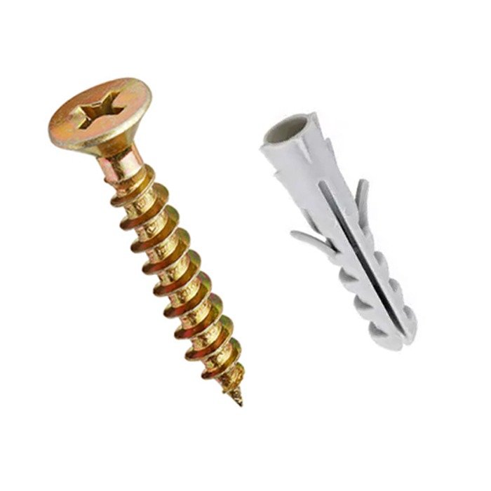 Parafusos Com Buchas de Nylon Kit Com 100 Peças 10mm | MadeiraMadeira