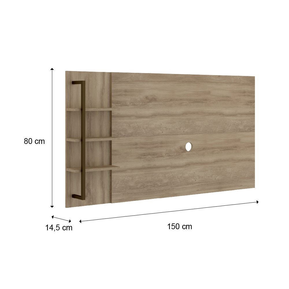 Painel Amazonas para TV até 50 Polegadas com Prateleiras Madeirado ...