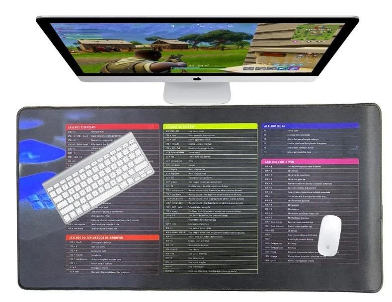 Mouse Pad Gamer 700 X 350 ( Atalhos do Windows ) | MadeiraMadeira