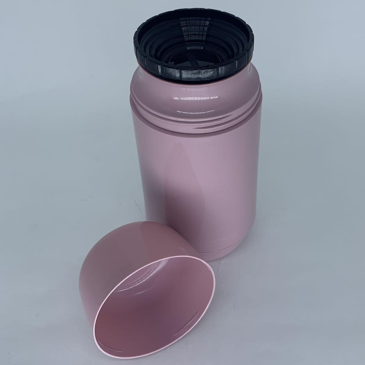 Kit Garrafa Térmica 250Ml E Pote 280Ml Com 3 Divisões Rosa | MadeiraMadeira