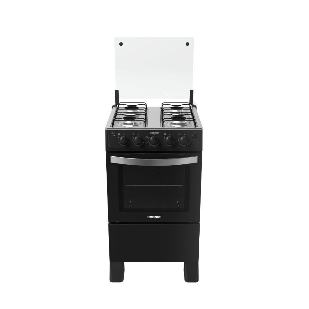Fogão Itatiaia Waves New Piso 4 Bocas All Black Bivolt 3700000376 ...