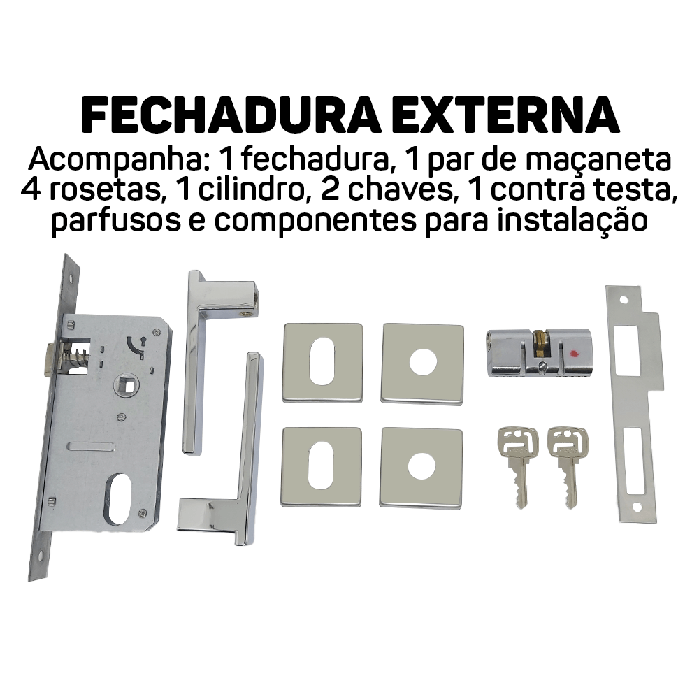 Fechadura Concept Externa Porta Ferro Madeira Pado Cromada Fech Zm Concept Rq1 408-40ce Ccz-55 ...