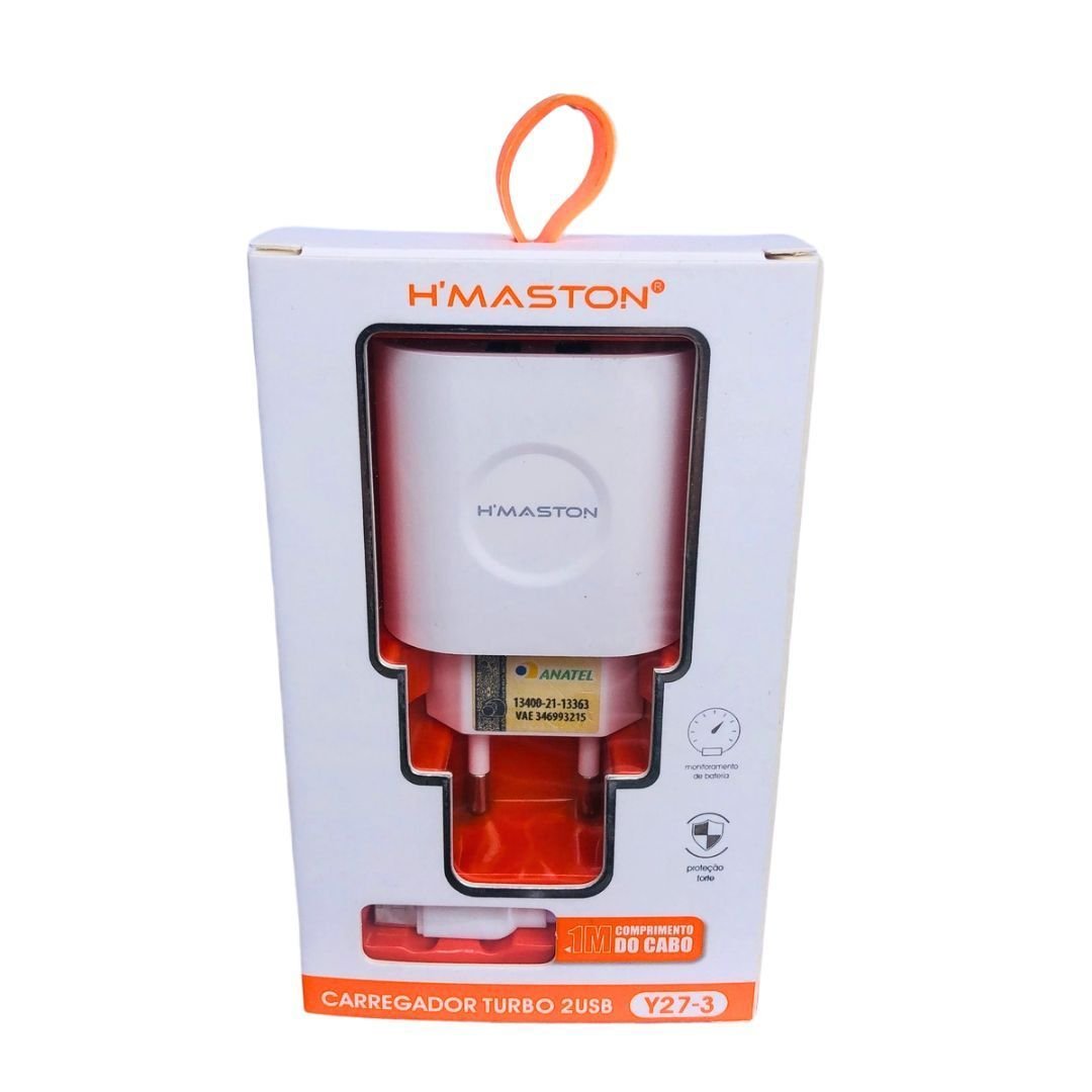 Carregador Celular Usb 2 Saídas + Cabo Tipo-c Hmaston Y27-3 ...