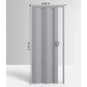 Porta Sanfonada de PVC 210x60cm Permatti Cinza Liso | MadeiraMadeira