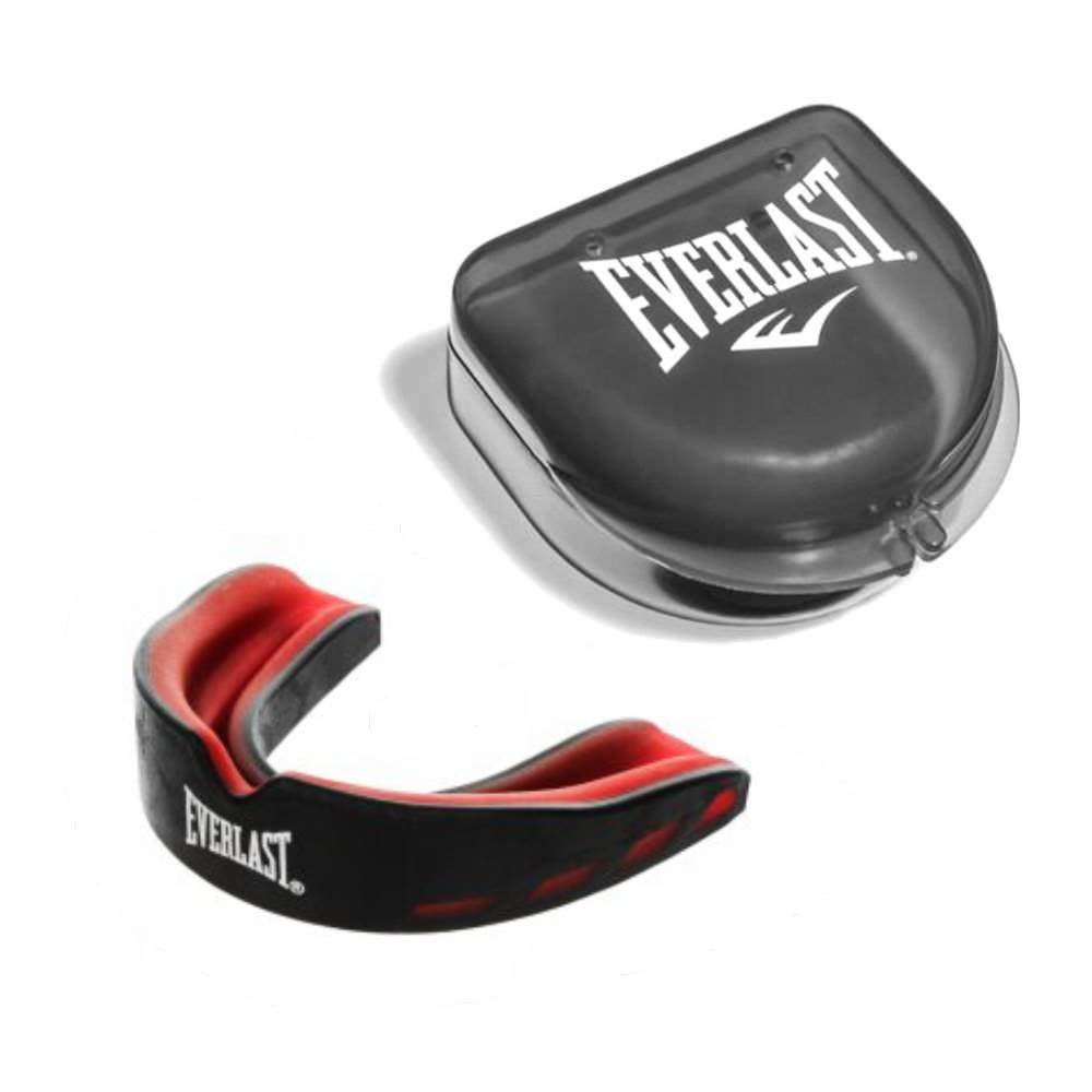 Protetor Bucal Everlast com Estojo Evershield - Preto Com Vermelho ...