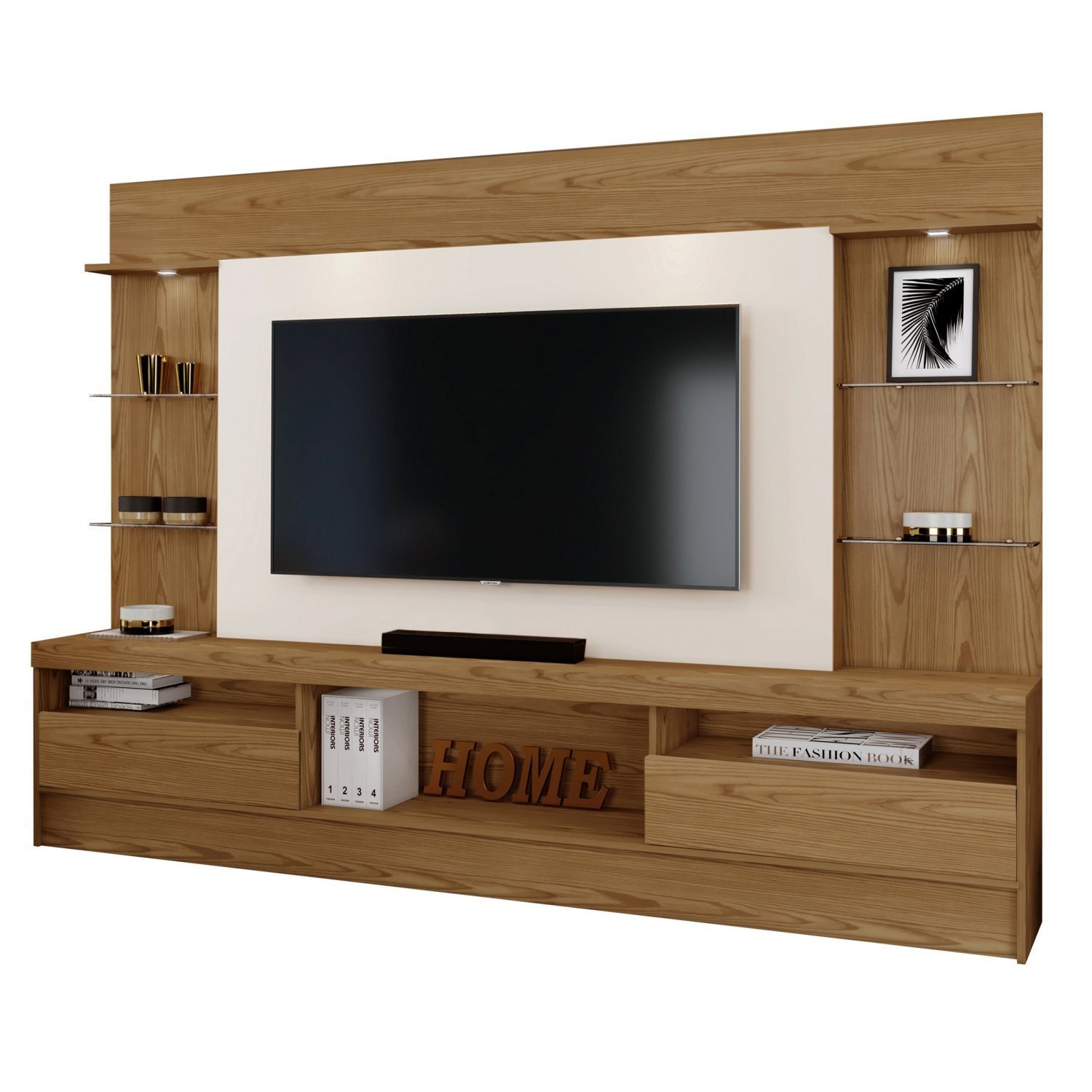 Estante Home para TV até 65 Polegadas com Suporte e Vidro Mali Mavaular ...