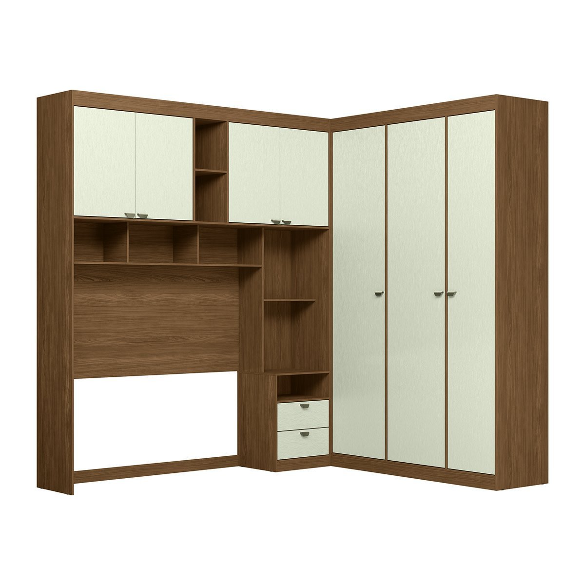 Guarda-roupa Casal Modulado Lugano Jatobá/areia 7 Portas 4 Gavetas ...