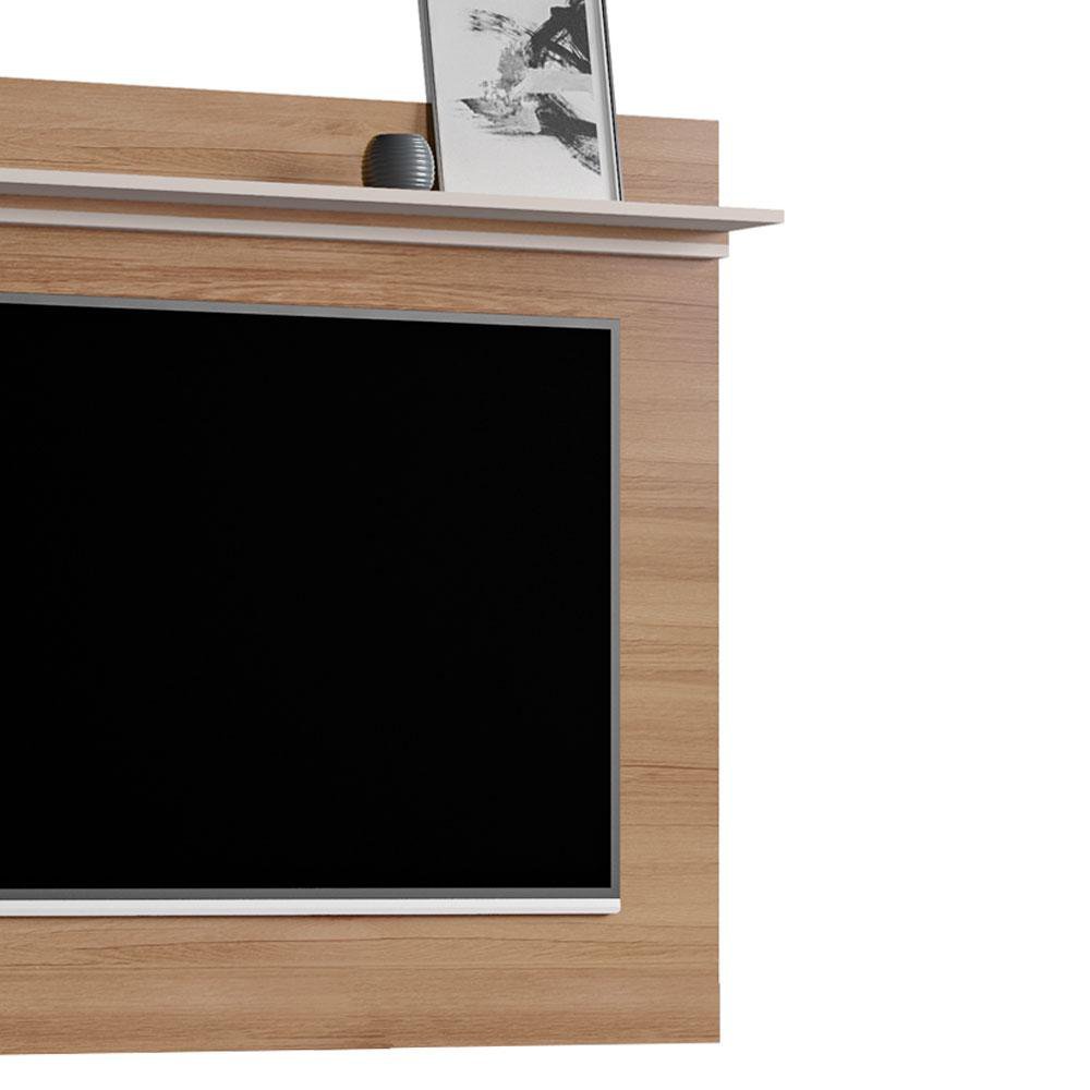 Painel para TV até 55 Polegadas Lion Cedro Off White Frade Movelaria ...