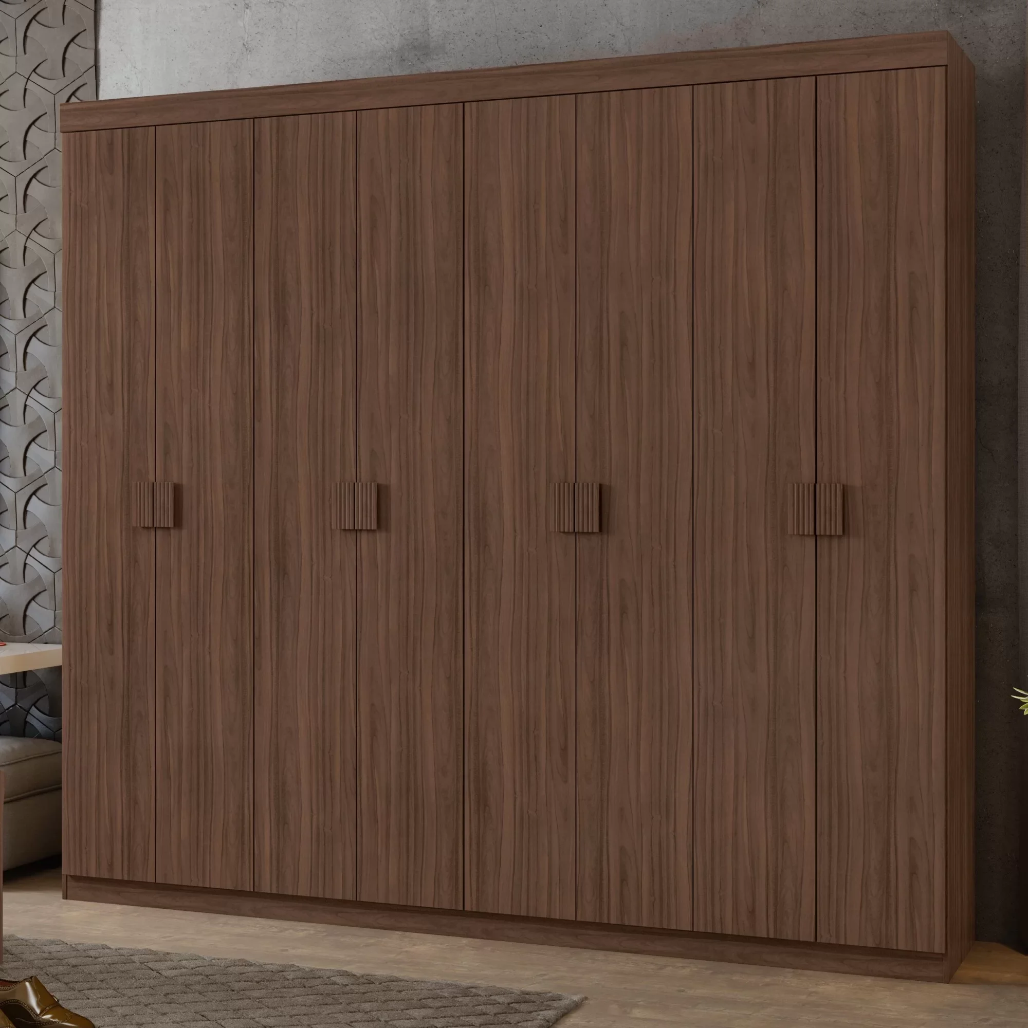 Guarda-roupa Casal 8 Portas 4 Gavetas Duna Móveis Lopas | MadeiraMadeira