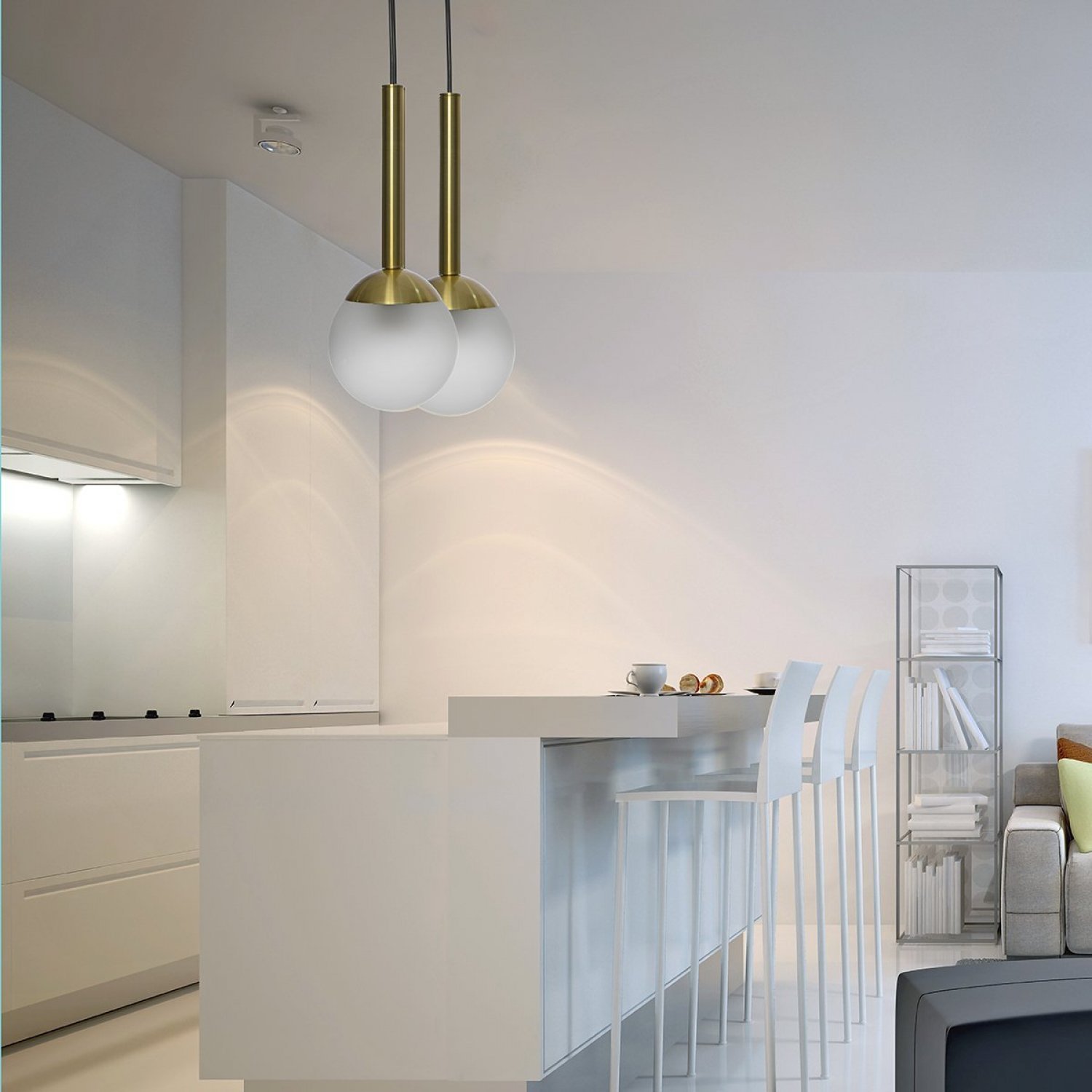 Pendente Bivolt em Aluminio e Vidro Infinity Lux | MadeiraMadeira