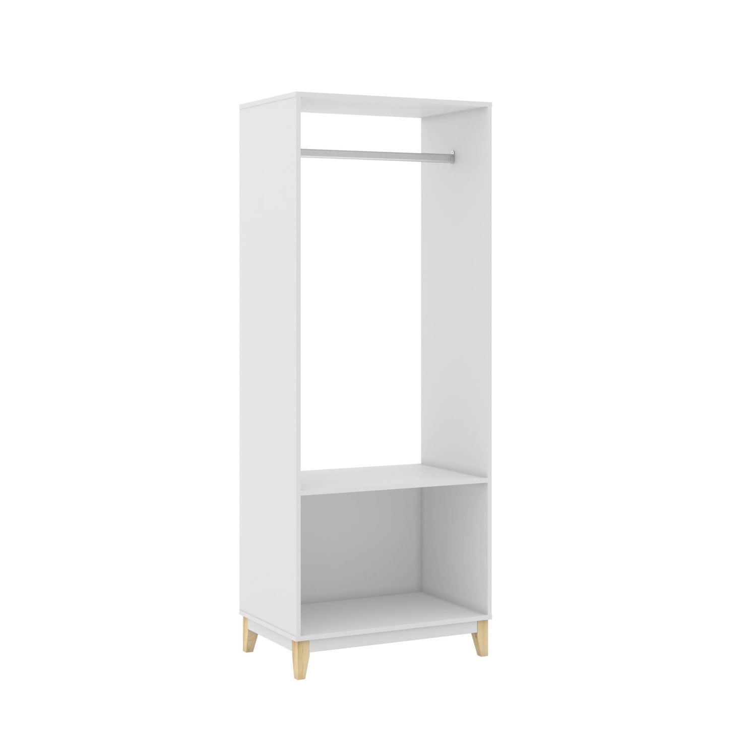 Roupeiro Closet 1 Nicho 1 Cabideiro 70cm Legno Movelbento | MadeiraMadeira