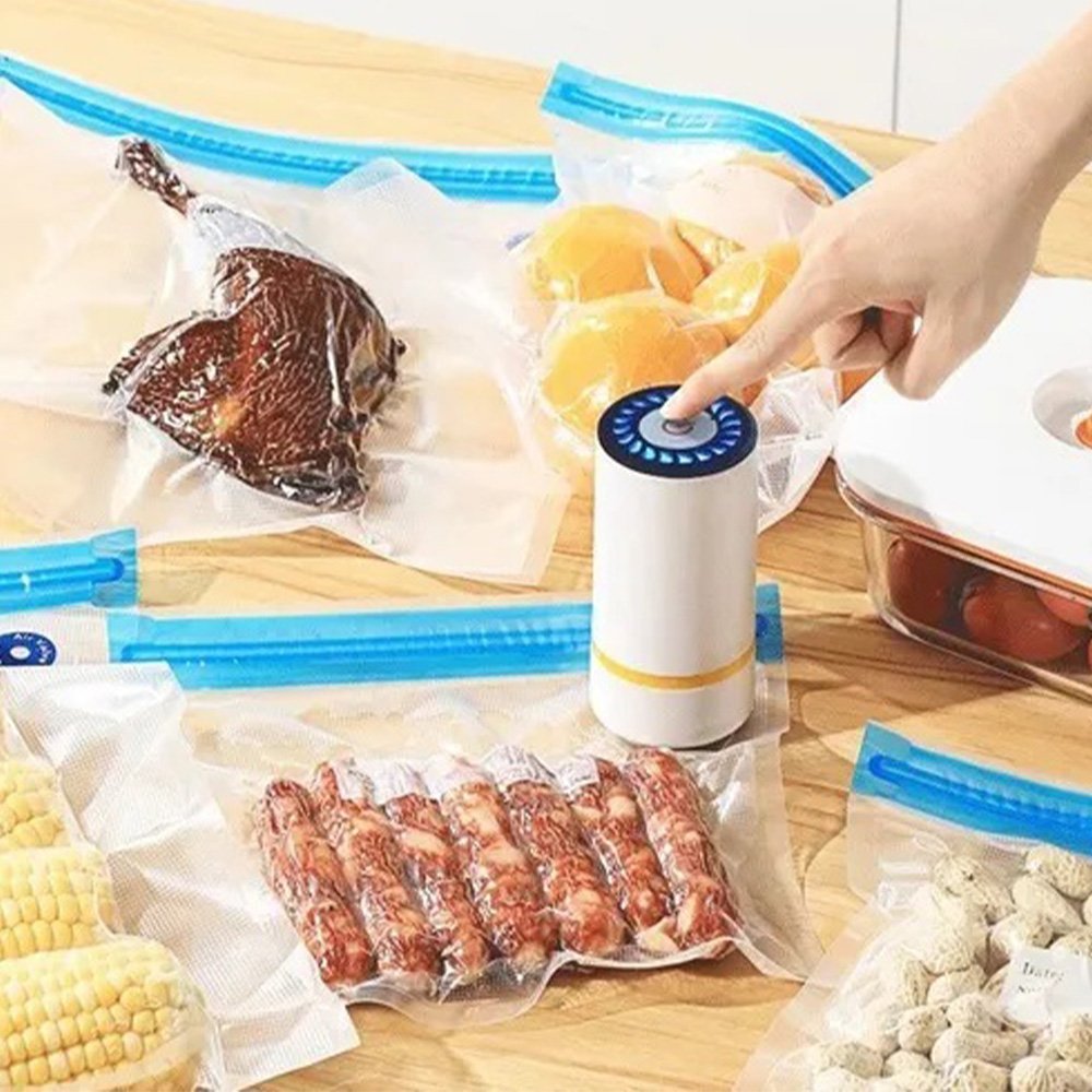 Mini Seladora A Vacuo Portatil Touch Conserva Embaladora Alimentos ...