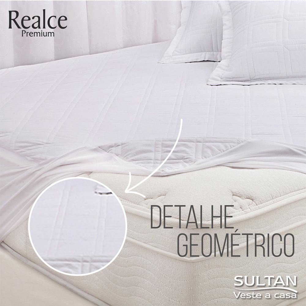 Capa Protetora de Colchão Impermeável Queen Sultan Matelado Realce ...