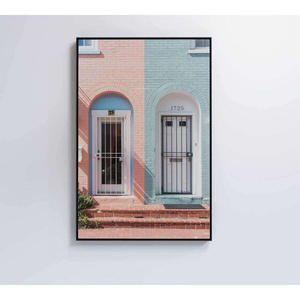 Quadro Portas Coloridas 40x60 Cm Tecido Canvas | MadeiraMadeira