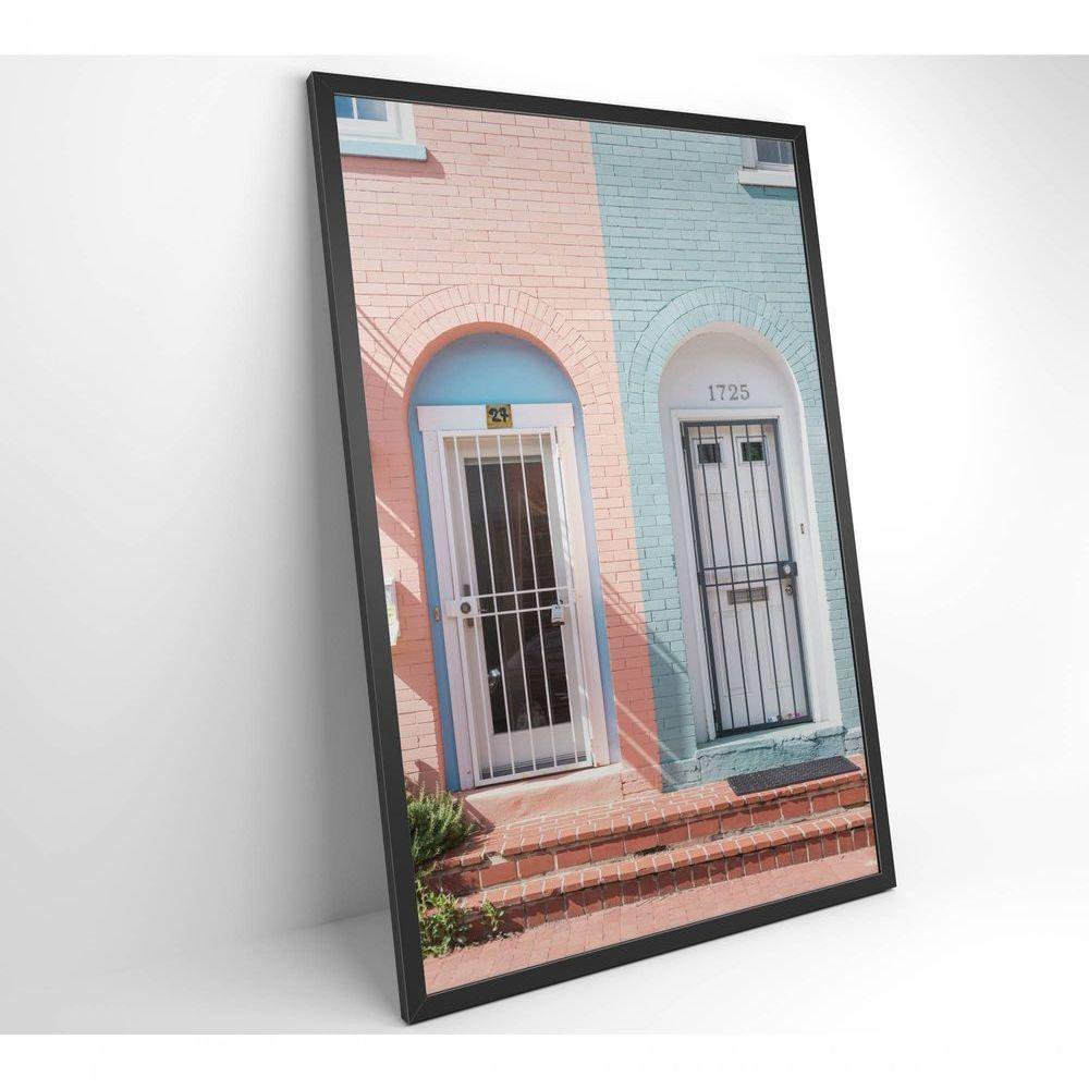 Quadro Portas Coloridas 40x60 Cm Tecido Canvas | MadeiraMadeira