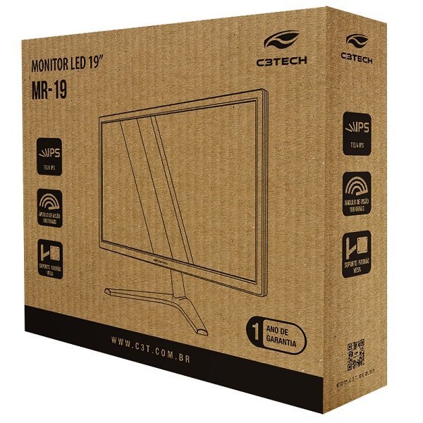 Monitor LED 19 POL MR-19 C3 TECH C3TECH | MadeiraMadeira Monitor LED 19 POL MR-19 C3 TECH C3TECH | MadeiraMadeira