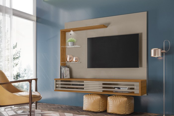 Home Suspenso para TV até 50 polegadas Aussie Select:Fendi/Naturale ...