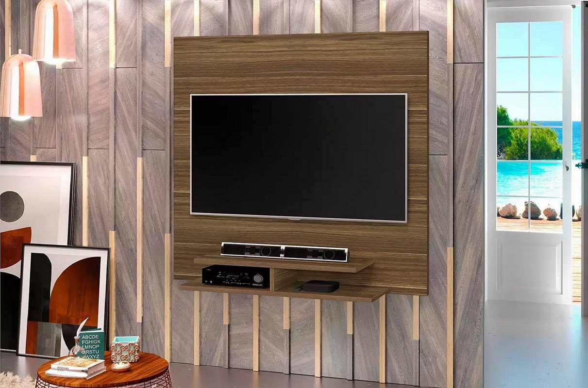 Painel TV até 42" Polegadas 2 Nichos Jequitibá Quenia J&A Móveis ...