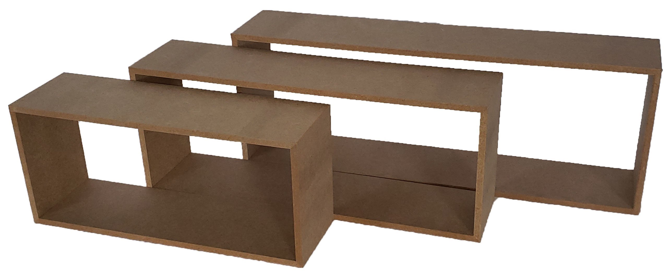 Kit 3 Nichos Retangulares - 60x22, 50x20, 40x18 X 120:cru | MadeiraMadeira