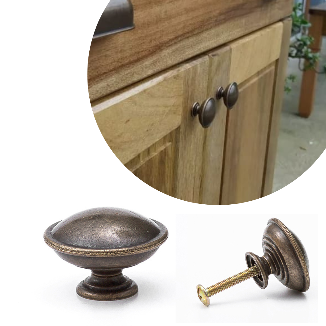 Kit 10 Puxadores Colonial puxador botão puxador de gaveta Telis ...