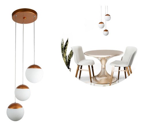 Pendente Lustre de Teto Modelo Triplo Jabuticaba Globo Vidro 12cm G9 ...