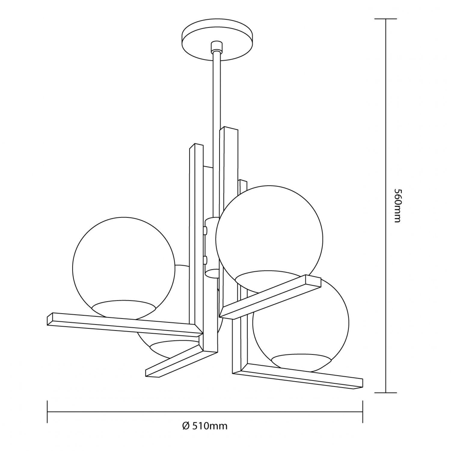 Lustre Bivolt Havana 3 Startec | MadeiraMadeira