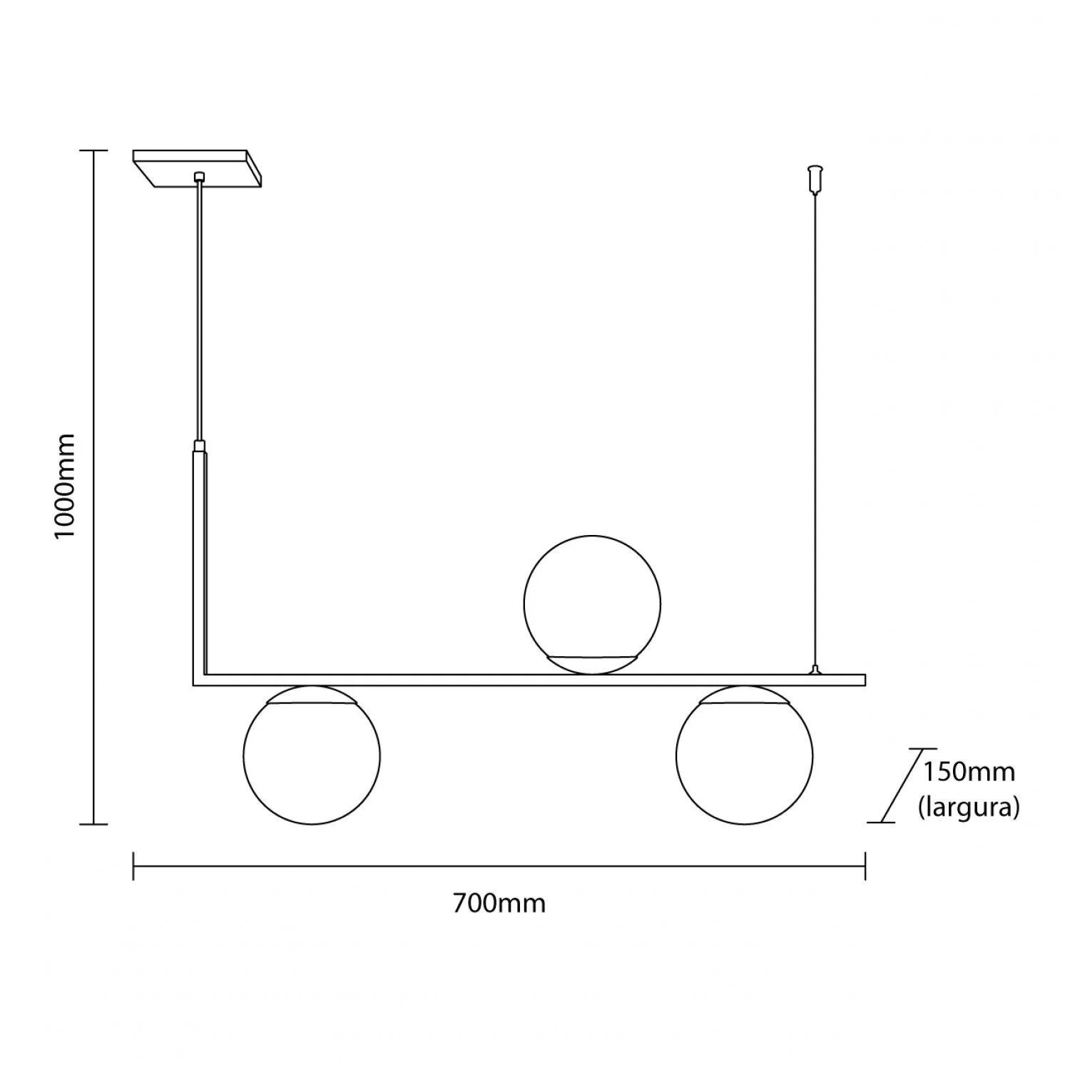 Pendente Bivolt Havana L 3 Startec | MadeiraMadeira