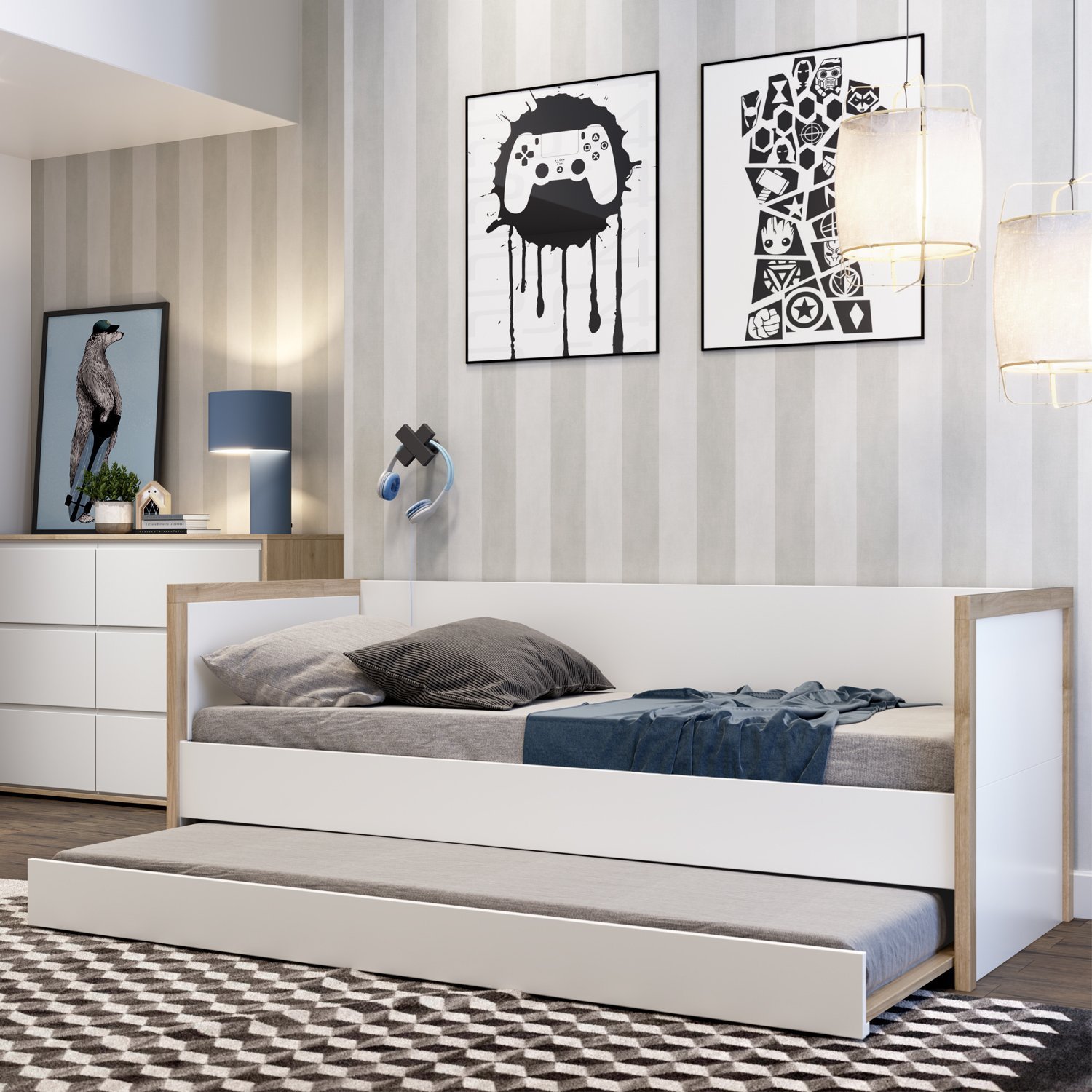 Bicama Infantil com Encosto Wood | MadeiraMadeira