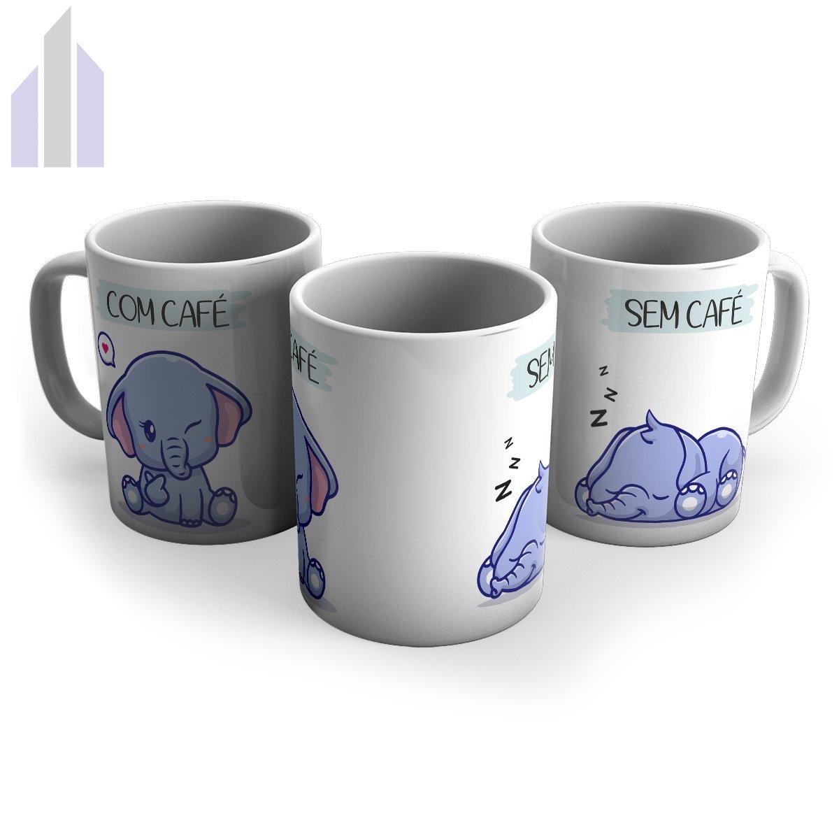 Caneca Mágica Divertida Com Café Sem Café Elefante Cerâmica | MadeiraMadeira
