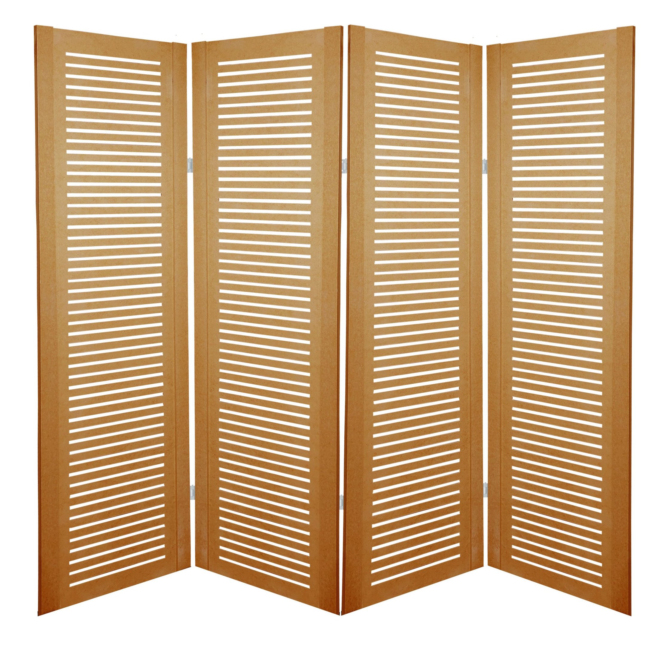 Biombo Ripado 4 Folhas sem Pezinhos | MadeiraMadeira
